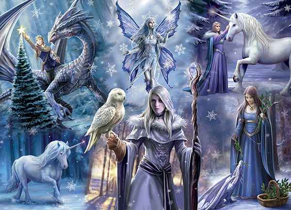 Winter fantasy palapeli 1000 palaa Anne Stokes