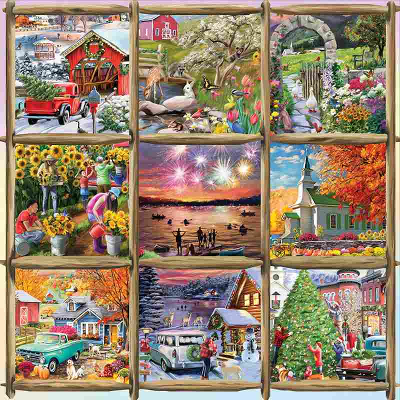 Alipson Seasonal Nine Square palapeli 1000 palaa - Pieni Harrastepuoti