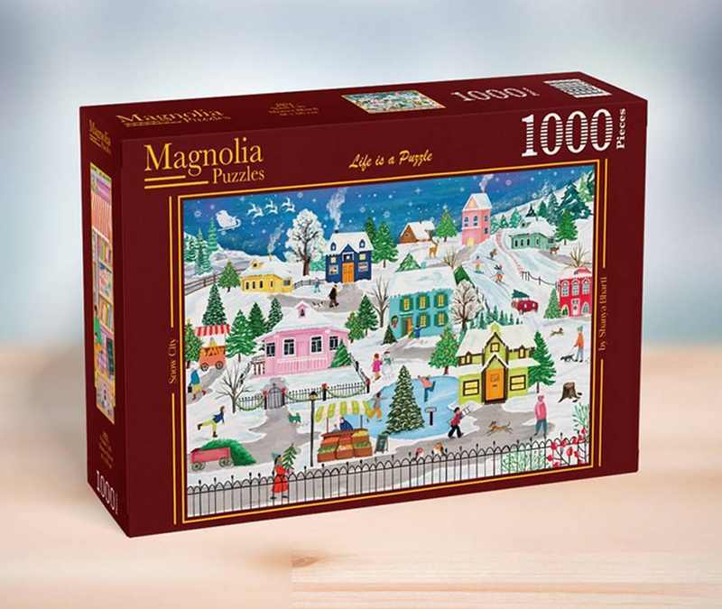 Magnolia Snow City palapeli 1000 palaa - Pieni Harrastepuoti