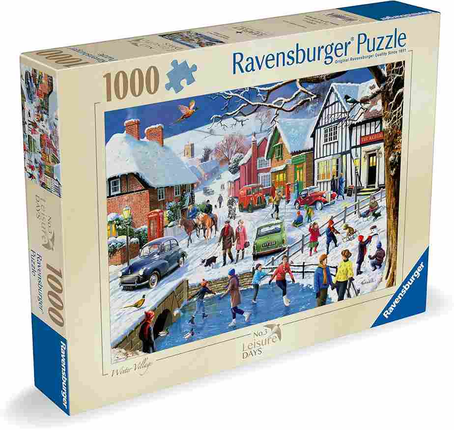Ravensburger Winter Village palapeli 1000 palaa - Pieni Harrastepuoti